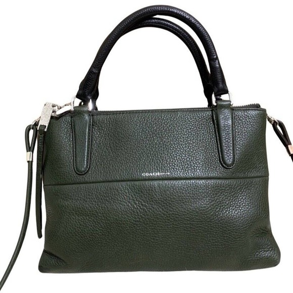 Coach | Bags | Coach Olive Alpine Moss Pebbled Leather Mini Borough Bag ...